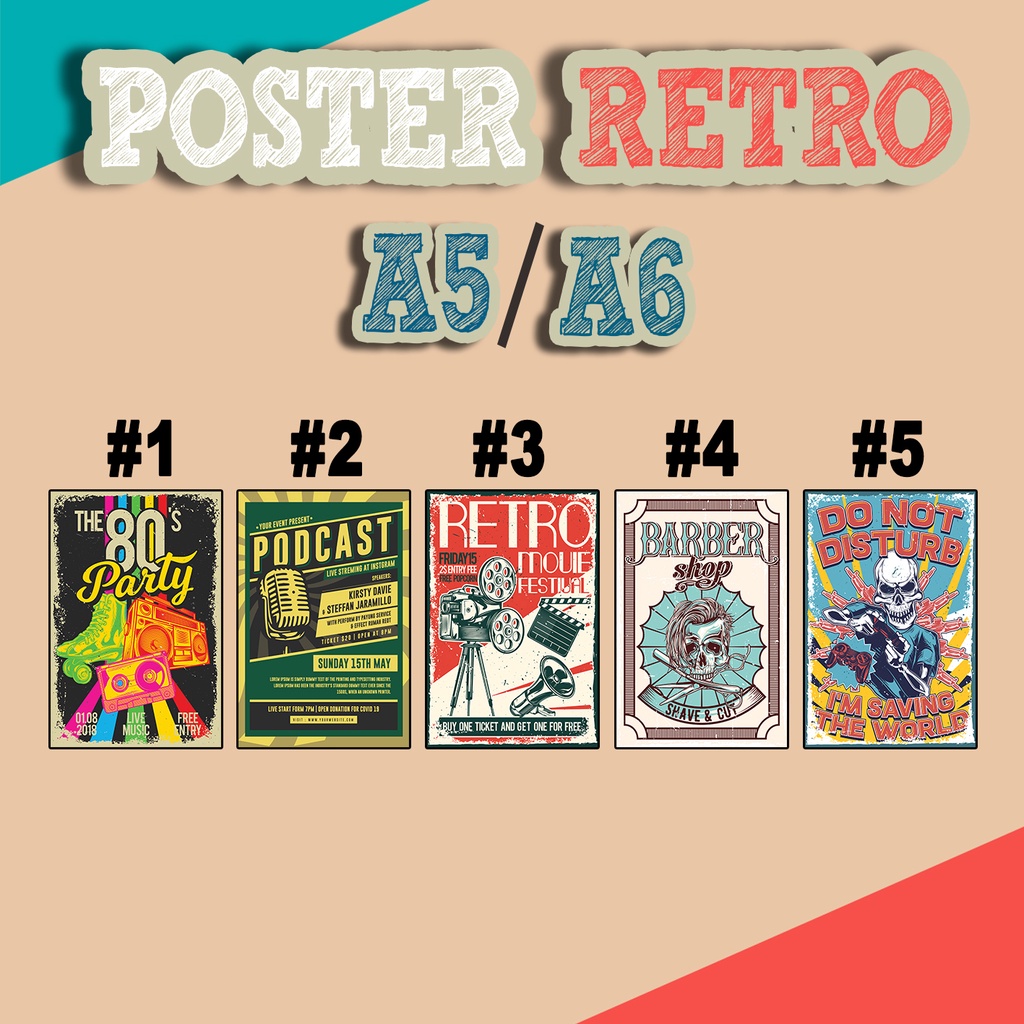 Jual POSTER RETRO>POSTERCASUAL>WALLPAPER DINGDING | Shopee Indonesia