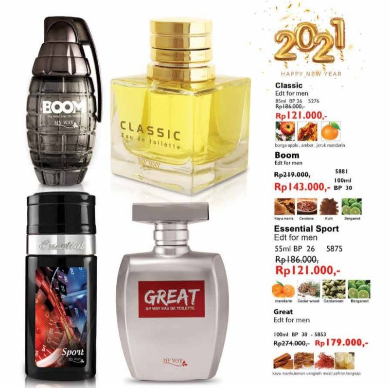 Jual Parfum Boom Edt Parfum Classic Edt Parfum Essentials Sport Edt ...