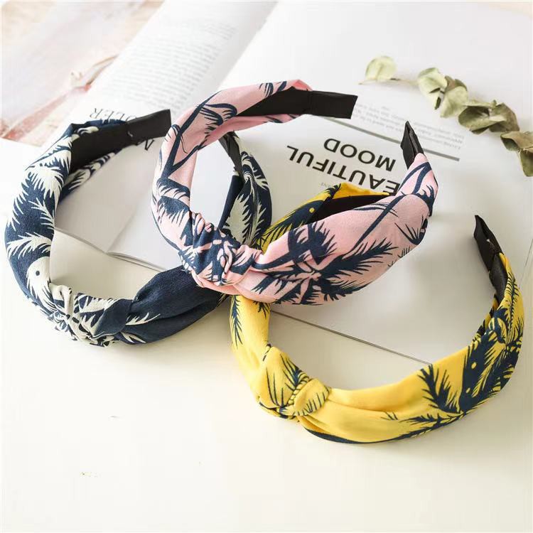 Jual Bando Bandana Wanita Gaya Simpul Motif Daun Aksesoris Rambut ...