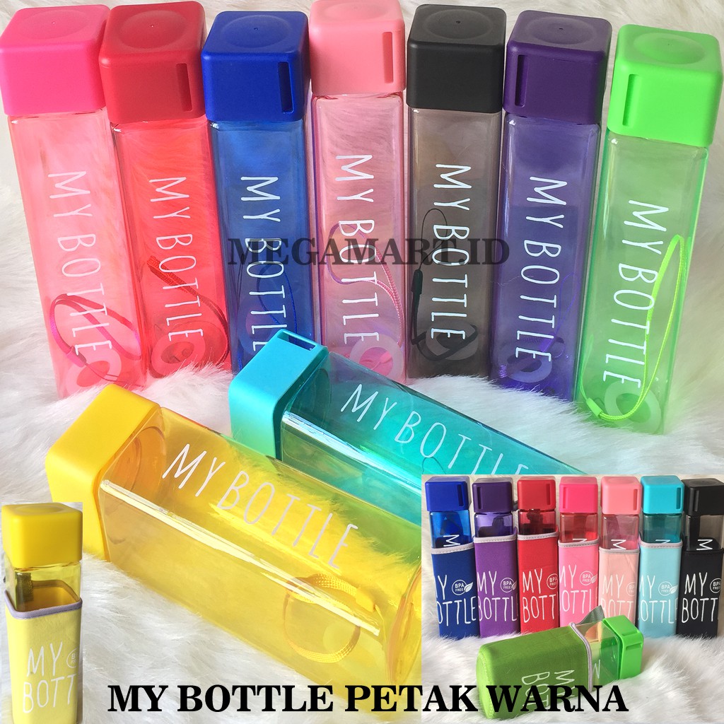 Jual My Bottle / BOTOL AIR PETAK WARNA / MY BOTTLE PETAK / Botol Murah ...