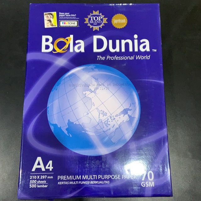 Jual Bola Dunia Hvs A4 70 Gr Kertas Print Kuliah | Shopee Indonesia