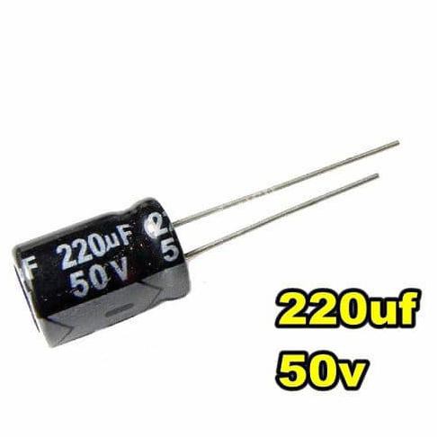 Jual Capacitor Electrolytic Elco Kapasitor Elektrolit Elko 220UF 50V ...