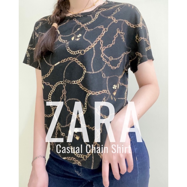Jual Zara Chain Shirt Original (Thrifted) | Shopee Indonesia