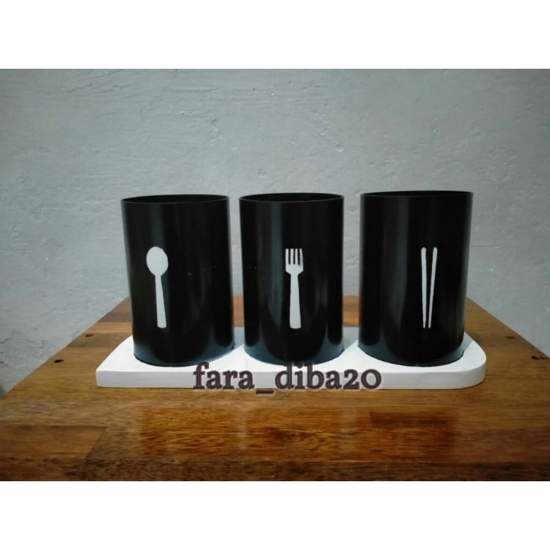 Jual tempat sendok/tempat sendok garpu/tempat sendok estetik/rak sendok ...
