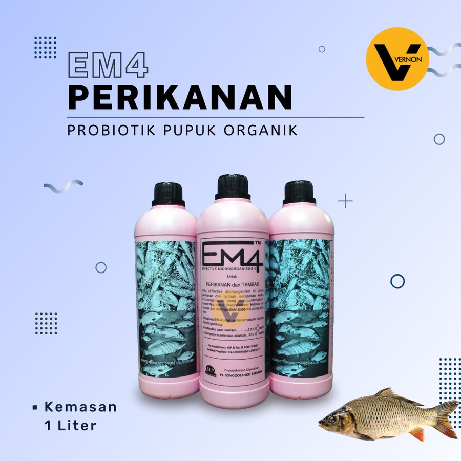 Jual EM4 1 LITER Perikanan Tambak Perbaiki Mutu Air dan Kesehatan Ikan ...