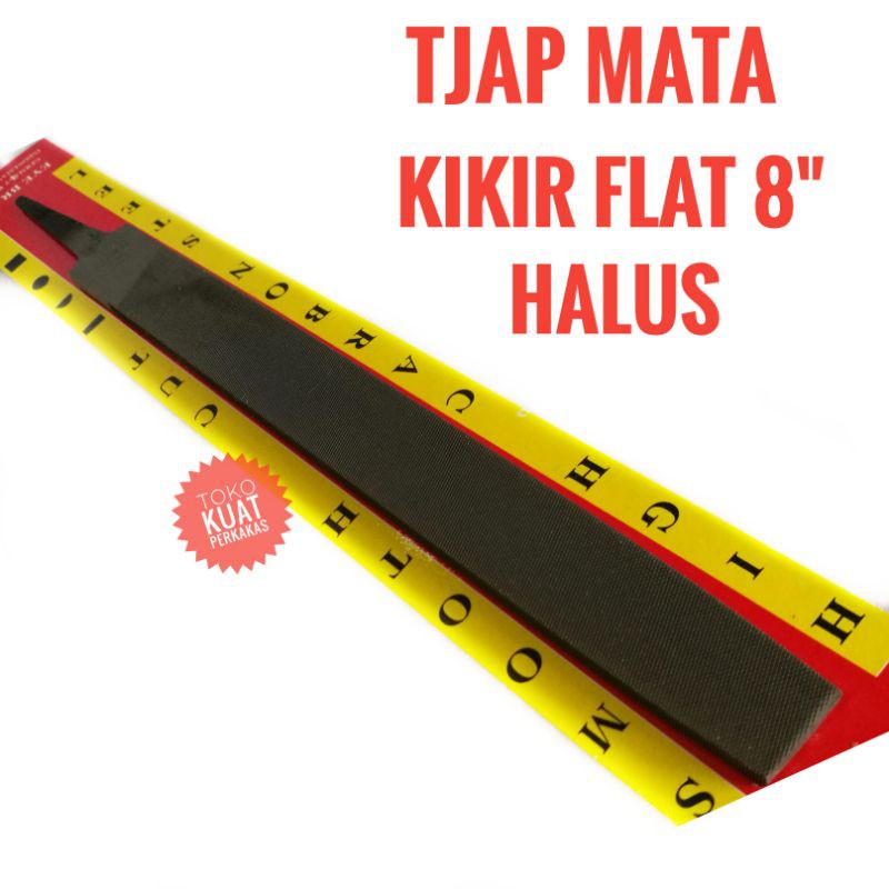 Jual Kikir besi flat plat pipih 8" halus TJAP MATA | Shopee Indonesia