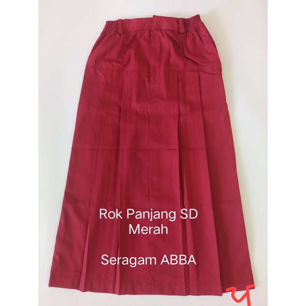Jual Rok SD Panjang Merah ABBA ( NYAMAN DIPAKAI) | Shopee Indonesia