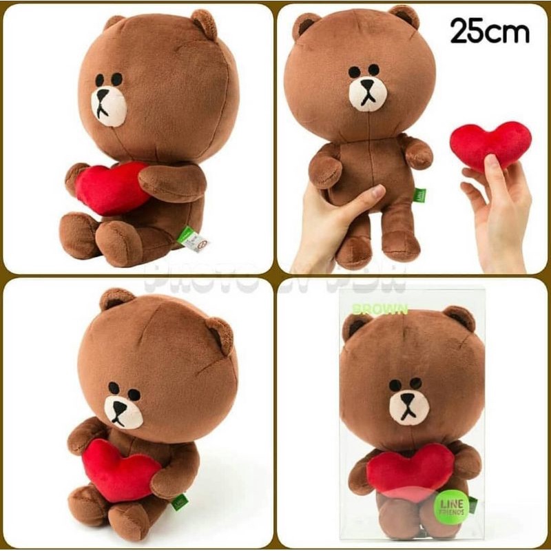 Jual Boneka Brown Heart Line Friends 25 cm | Shopee Indonesia