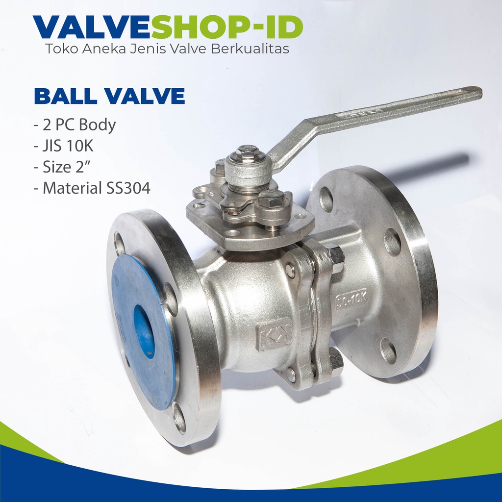 Jual Ball valve 2" Inch JIS 10K Stainless Steel SS304 | Shopee Indonesia