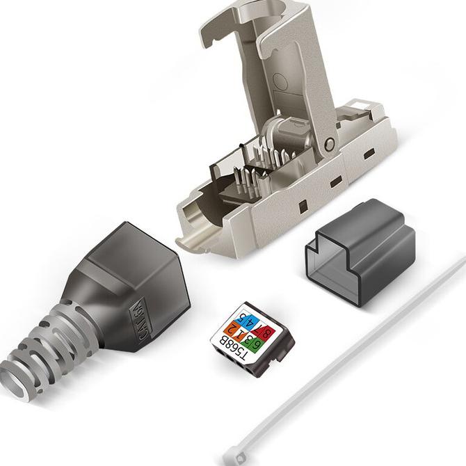 Jual Murah Konektor Rj45 Cat 7 Ftp Besi/Connector Rj45 Cat 7 Stp Besi ...