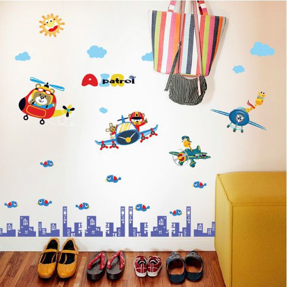 Jual Planes Patrol SK7122 (50x70) - Stiker Dinding / Wall Sticker ...