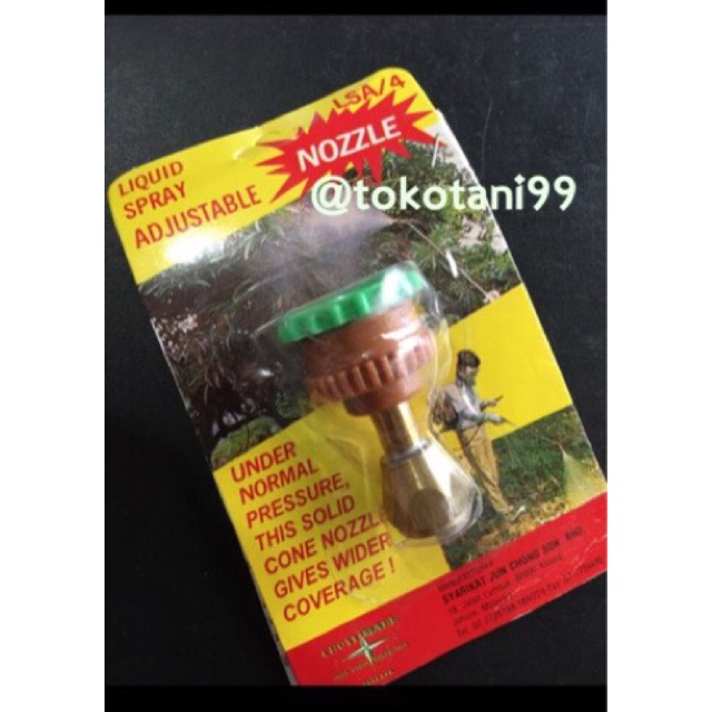 Jual TT99 Nozzle sprayer malaysia pb16 nosel semprot tangki pb16 4 mata ...