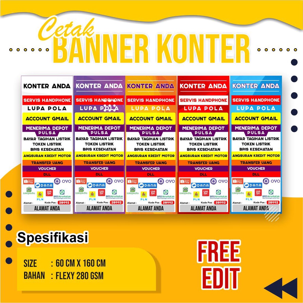 Jual Banner Konter Murah / Banner Spanduk Konter / X-Banner Murah / Konter Murah | Shopee Indonesia