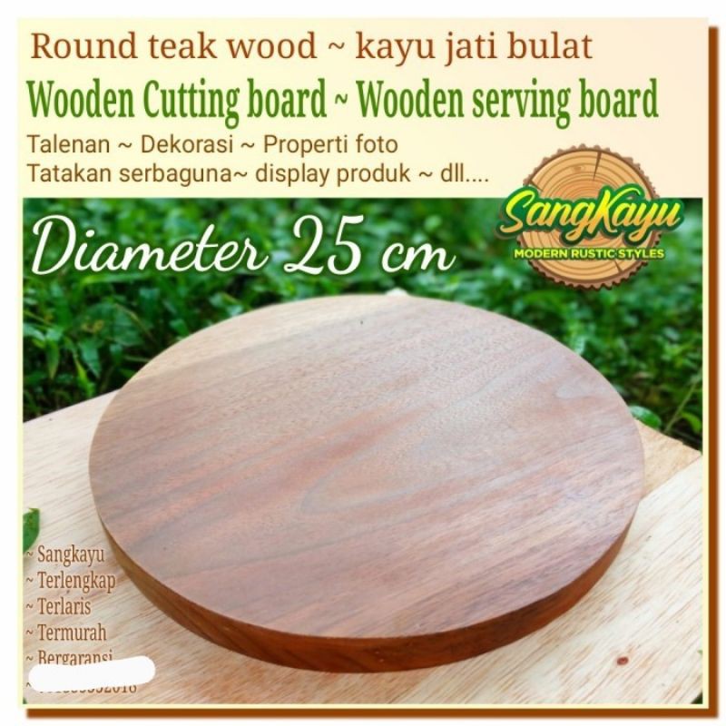 Jual Talenan kayu jati 25 cm tray nampan jati properti foto Cutting ...