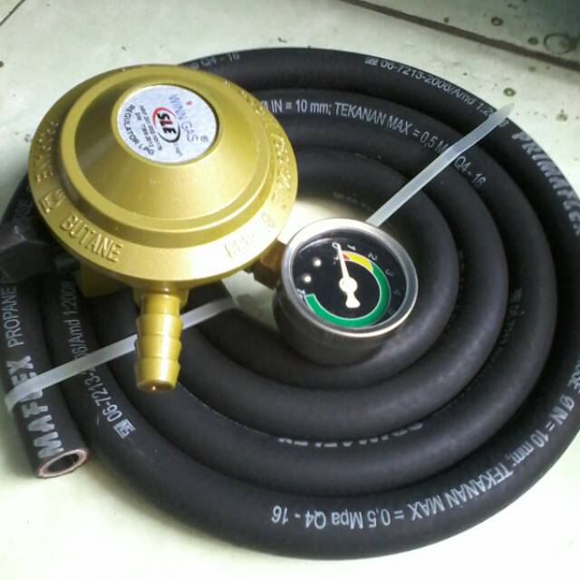 Jual Regulator Matic Winn gas SLE 888 dan selang PRIMAFLEX rubber propane 3 lapis | Shopee Indonesia