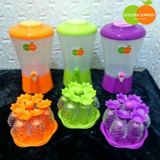 Jual Dispenser set gelas nanas | Shopee Indonesia