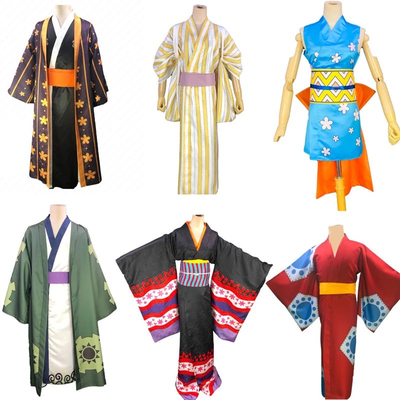 Jual Haori Baju Cosplay Kimono Jubah Anime One Piece Luffy Zoro Law ...