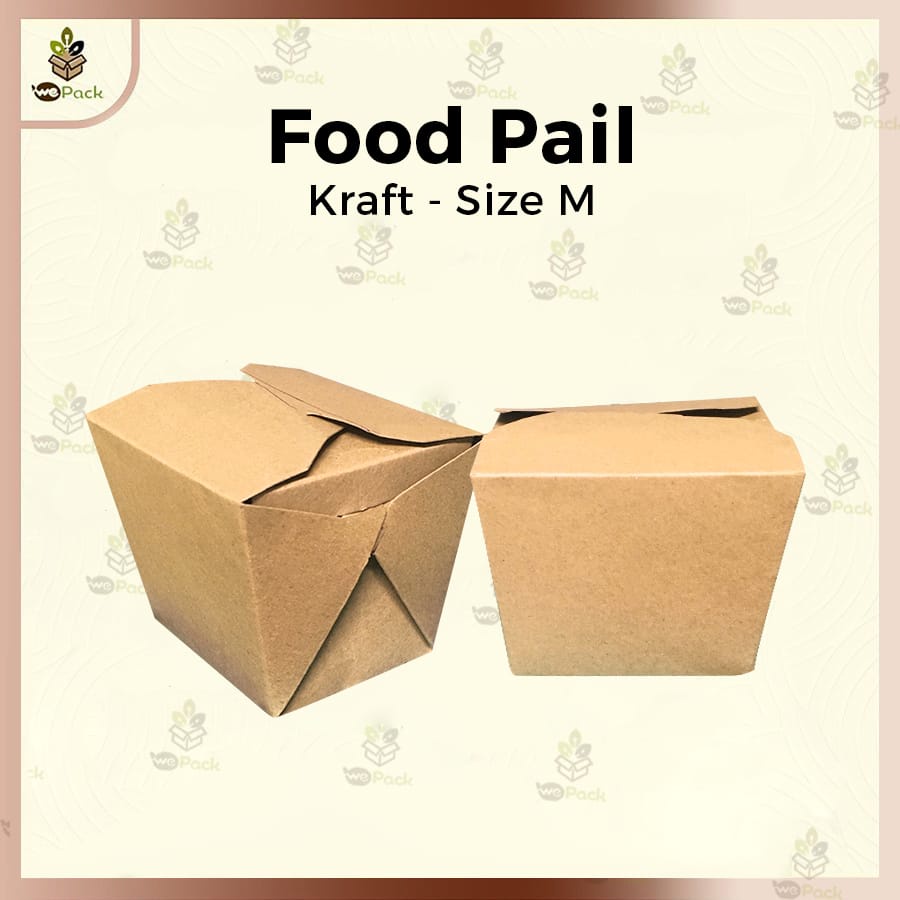 Jual Foodpail Paper Rice Box Kotak Nasi Kertas Box Bento size M Medium ...