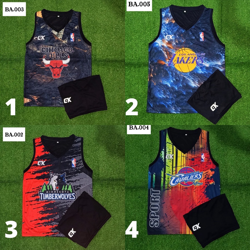 Jual 1 SET SINGLET BASKET NBA BAJU OLAHRAGA TRAINING JERSEY PRIA FULL ...