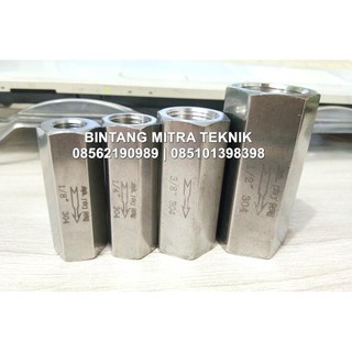 Jual ONE WAY VALVE NON RETURN VALVE CHECK VALVE SS304 1/4 INCH | Shopee ...