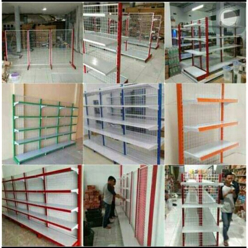 Jual RAK GONDOLA MINIMARKET DOUBLE DAN SINGLE | Shopee Indonesia