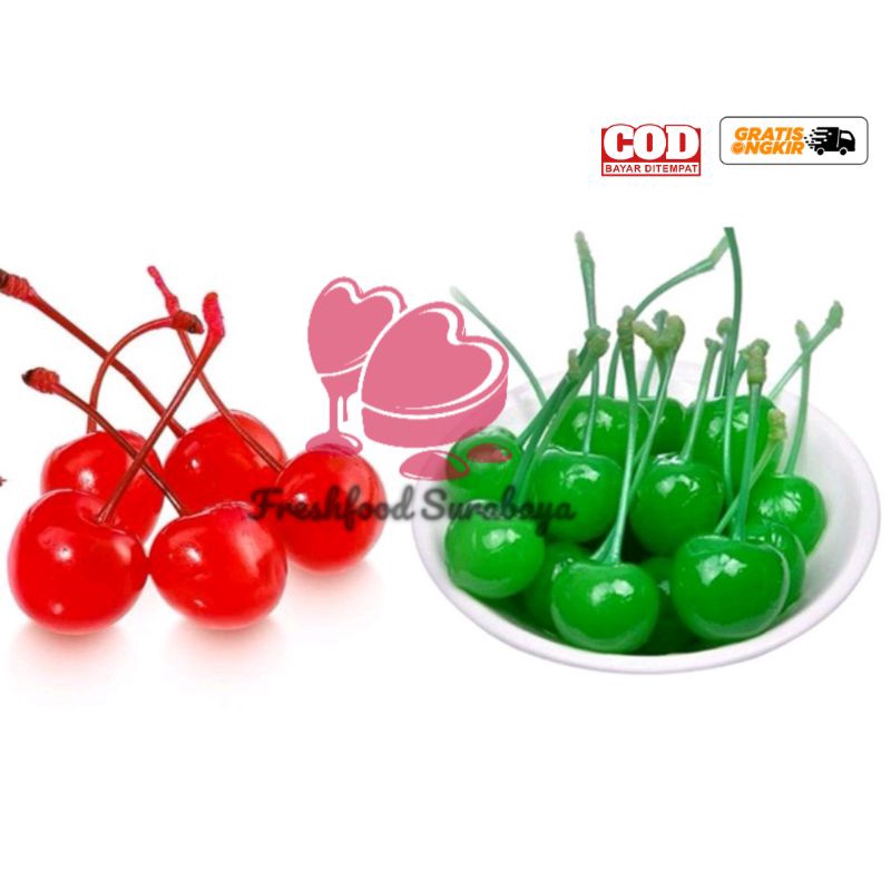 Jual Cherry tangkai merah per 5pcs | Shopee Indonesia