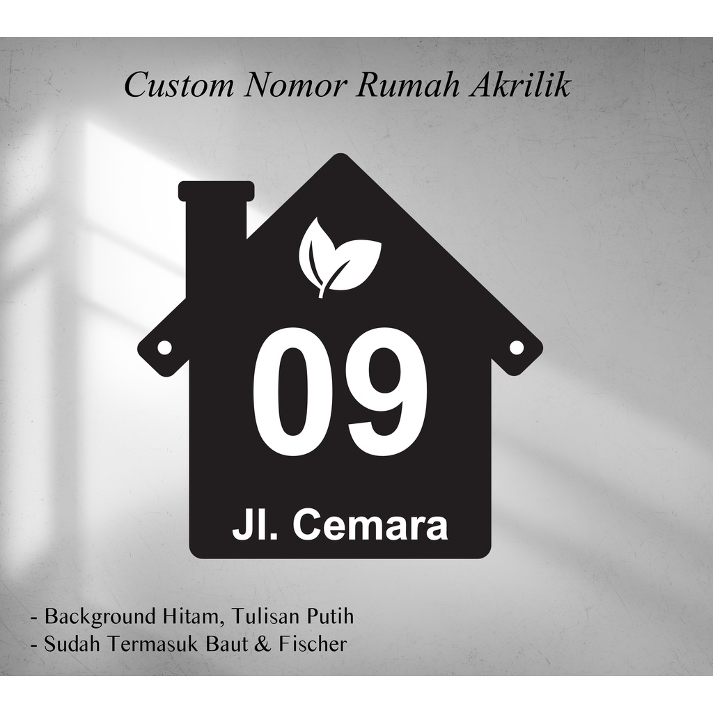 Jual Nomor Rumah Akrilik / Papan Nomer Rumah Acrylic | Papan Alamat ...