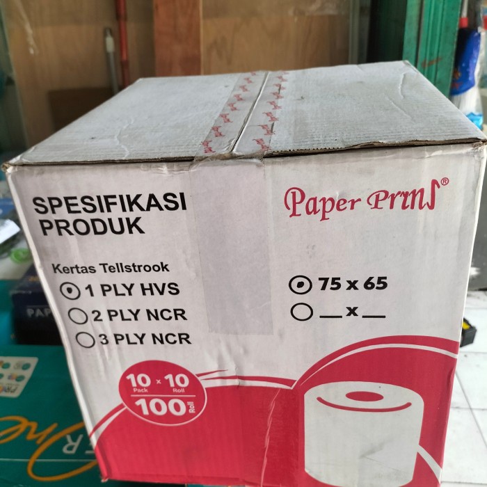 Jual Paper Pryns Kertas Kasir/Struk/Roll uk 75 x 65 Hvs 1 ply - dus ...