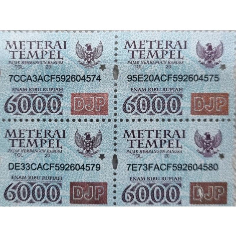Jual Meterai Tempel 3000 / 6000 / 10000 Pos ASLI | Shopee Indonesia