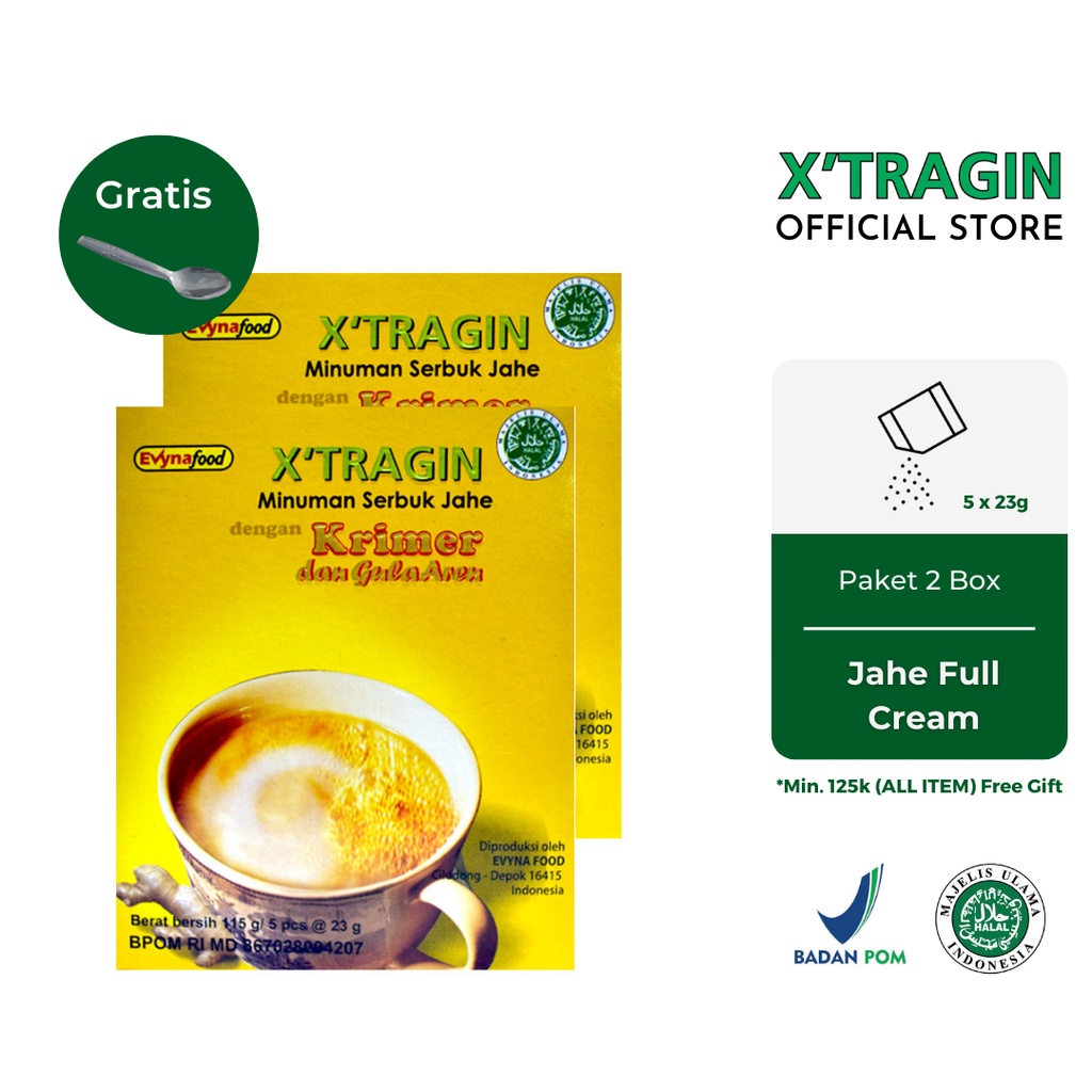 Jual X'Tragin Jahe Full Cream + Gula Aren Paket 2 Box | Shopee Indonesia