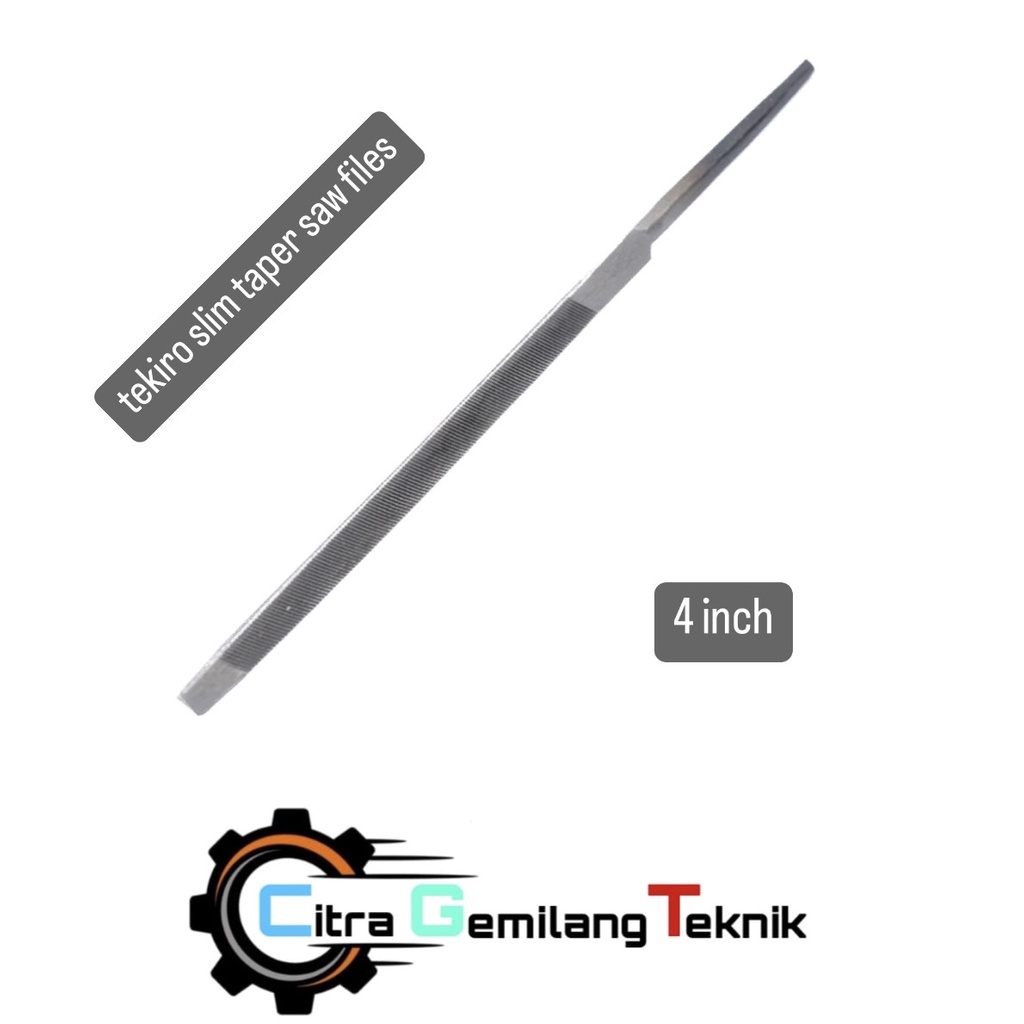 Jual Tekiro slim taper saw files 4 inch/ kikir slim | Shopee Indonesia