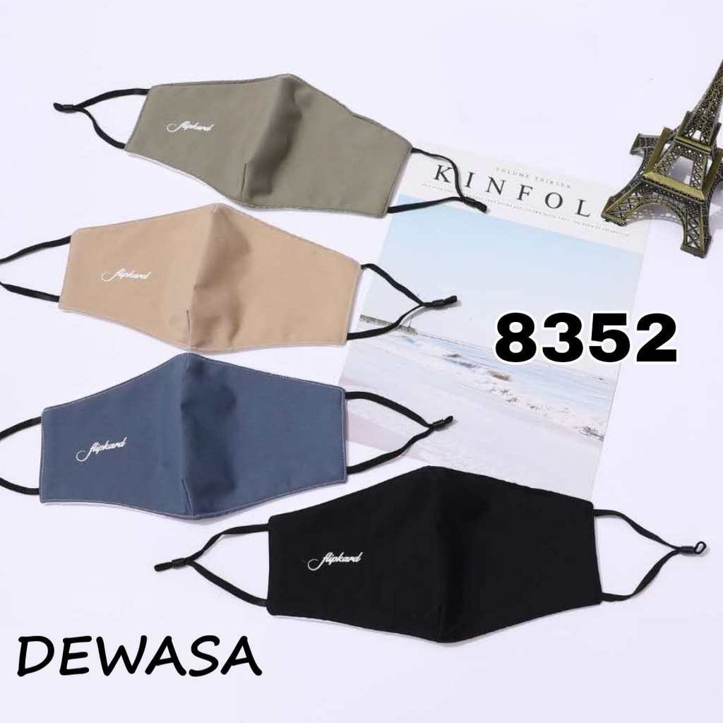 Jual Masker mulut dewasa import motif Flipkard Kain cotton earloop ...