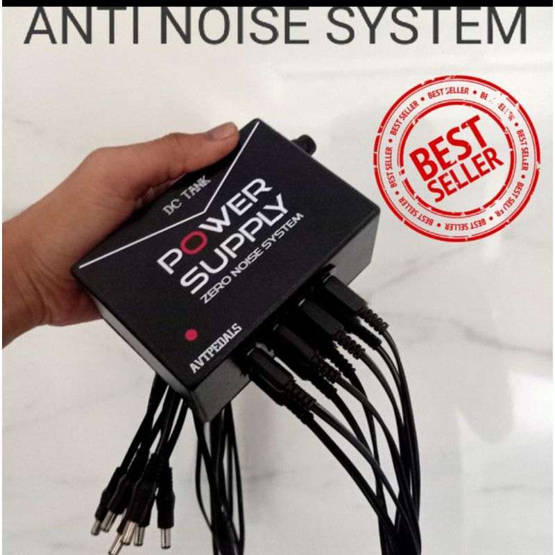 Jual Adaptor Efek Gitar 8 chanel Power supply DCTank Avtpedals 9v ...