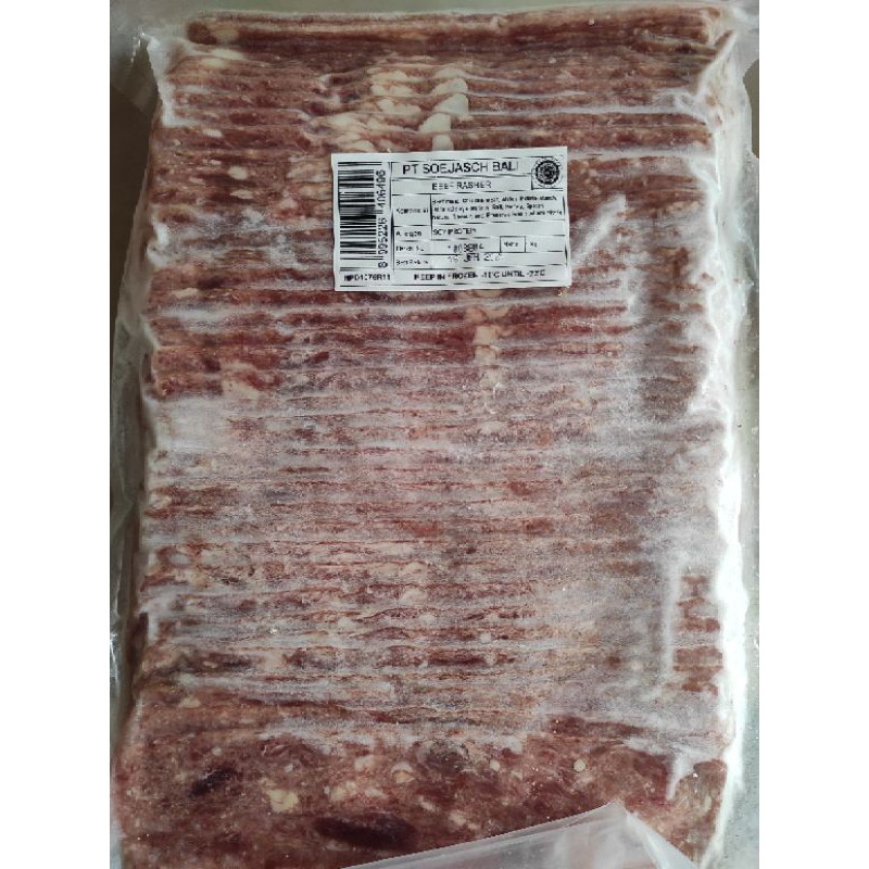 Jual Beef Rasher Merk SOEJASCH Bali - Frozen Food | Shopee Indonesia