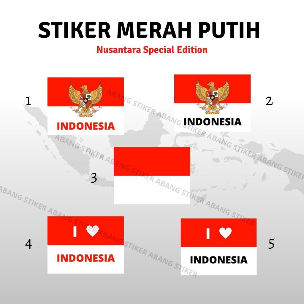 Jual Stiker/ Sticker Pipi Merah Putih Bendera Indonesia Merdeka 4 x 3 ...