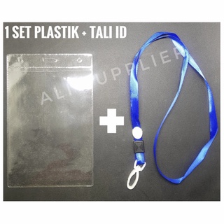 Jual SET PLASTIK ID 1 SET NAME TAG + TALI DIJAMIN MURAH / TALI NAMETAG ...