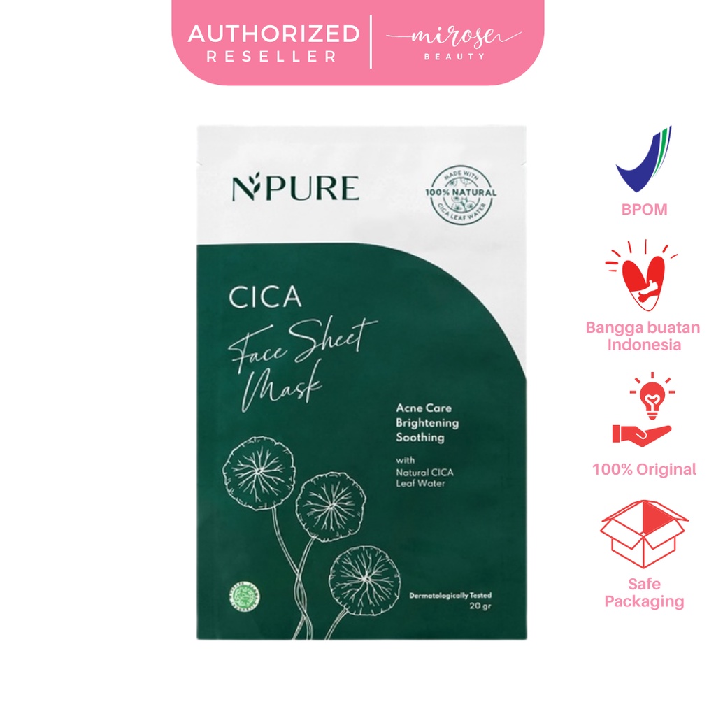 Jual NPURE Centella Asiatica SHEET MASK | Shopee Indonesia