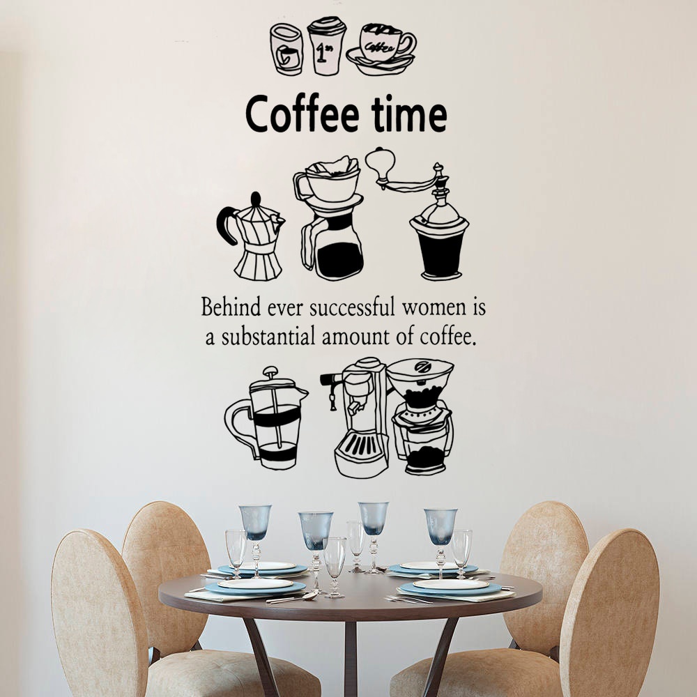 Jual Stiker Dinding Kopi Dekorasi Kafe Coffee Shop Vinyl Decal Coffee ...