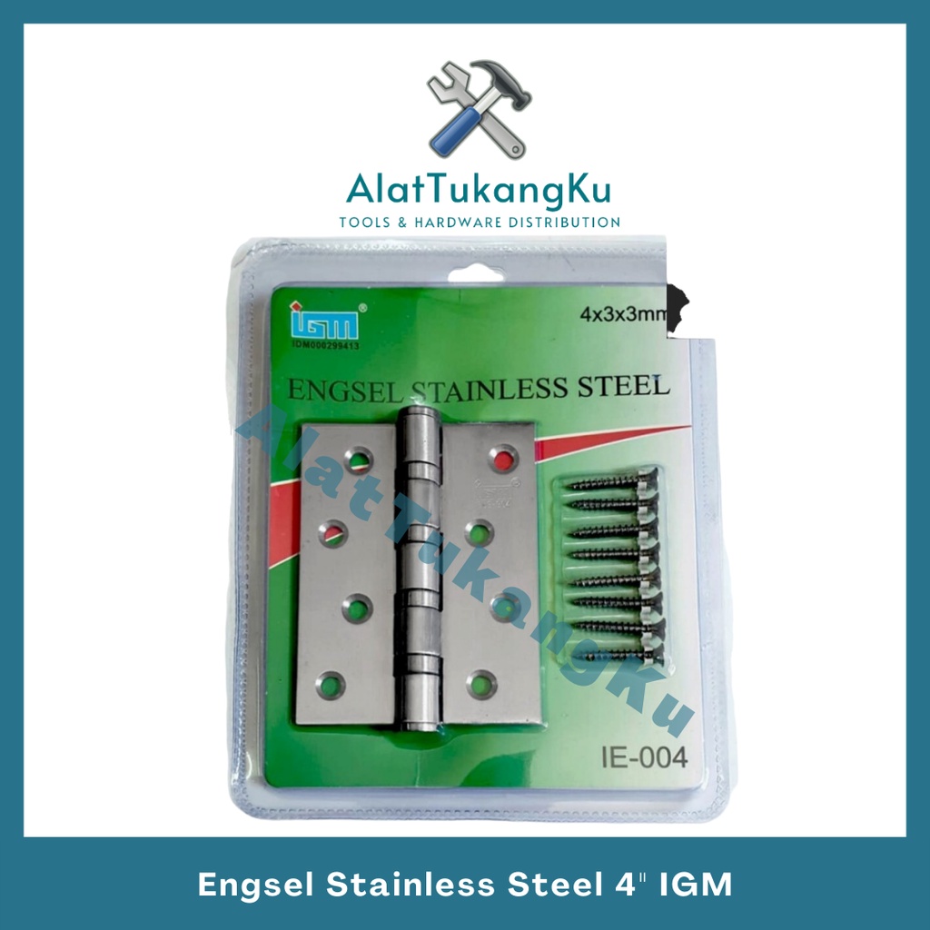 Jual Engsel Stainless Steel IGM 4" Inch Tebal - Engsel Pintu Jendela ...