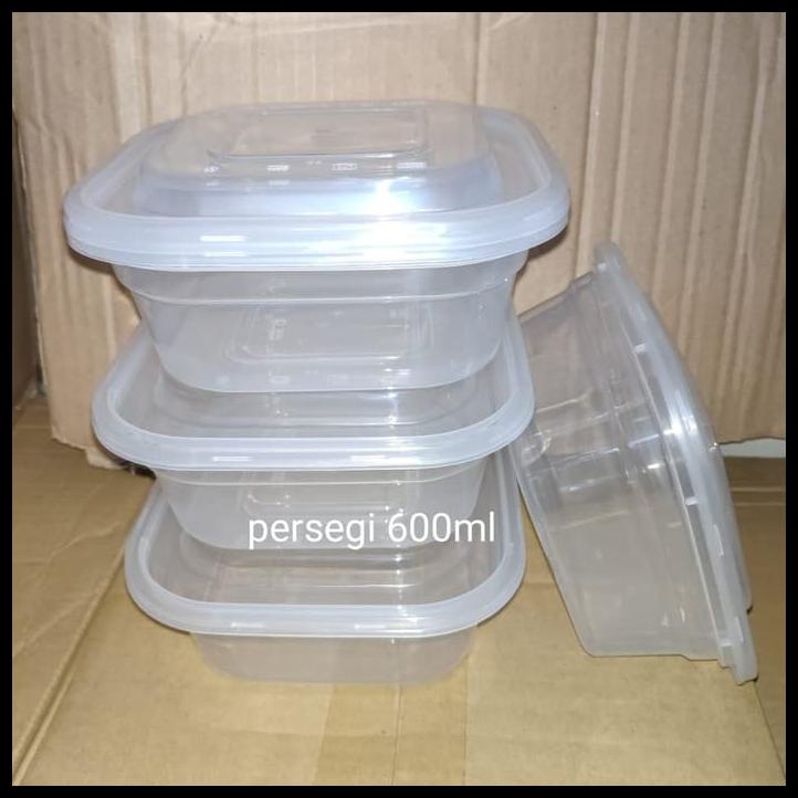 Jual Kotak Makan Persegi Tinggi 600Ml - Box Thinwall Food Container ...