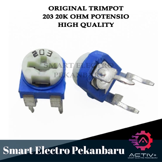 Jual ORIGINAL TRIMPOT 203 20K OHM POTENSIO METER Trimmer Variable ...