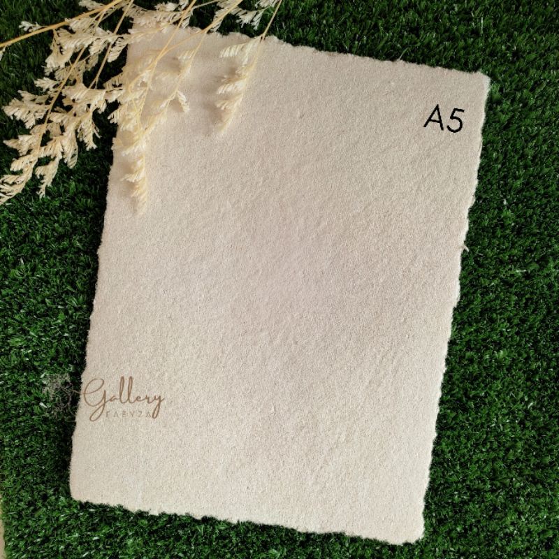 Jual kertas daur ulang A5 handmade bahan tebal natural recycled paper ...