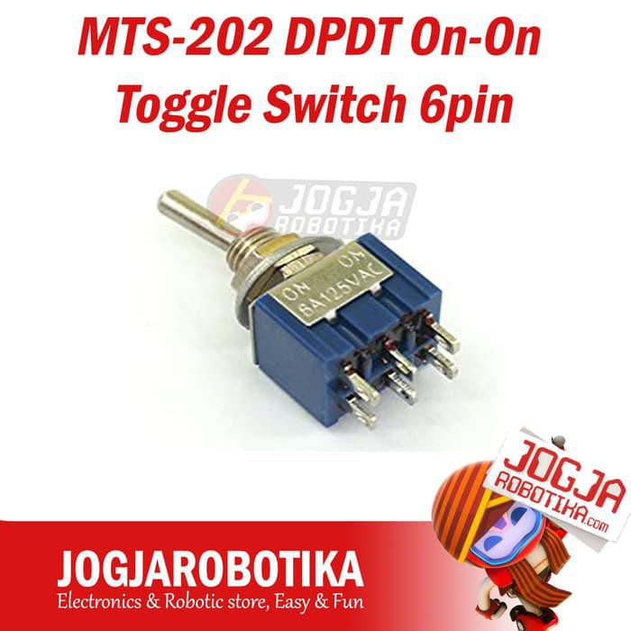 Jual MTS-202 DPDT On-On Toggle Switch 6pin | Shopee Indonesia