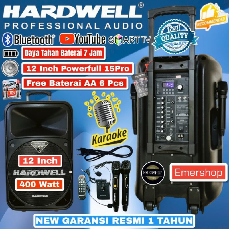 Jual Speaker Portable Bluetooth POWERFUL 12 PRO 12 Inch + Mic Wireless ...