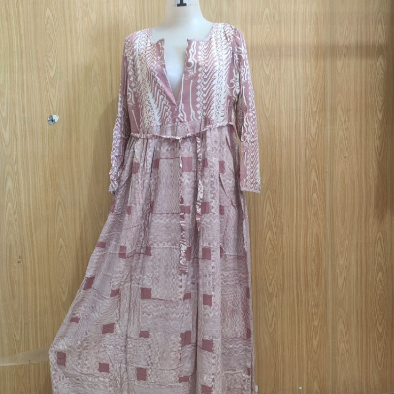 Jual Batik Huza, Model Longdres Wiru Oval Resleting (s), Daster cantik ...