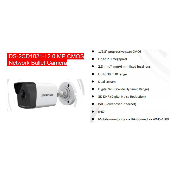Jual Hikvision CCTV IP 1-Serial DS-2CD1001 IR Mini Bullet Network ...