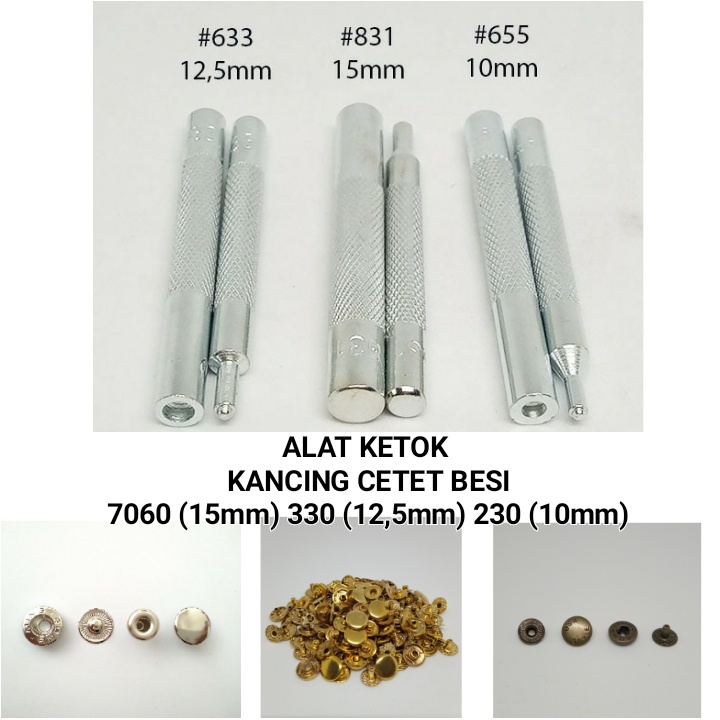Jual GOOD QUALITY Alat Pasang Ketok Kancing Cetet Jepret Snap Button ...