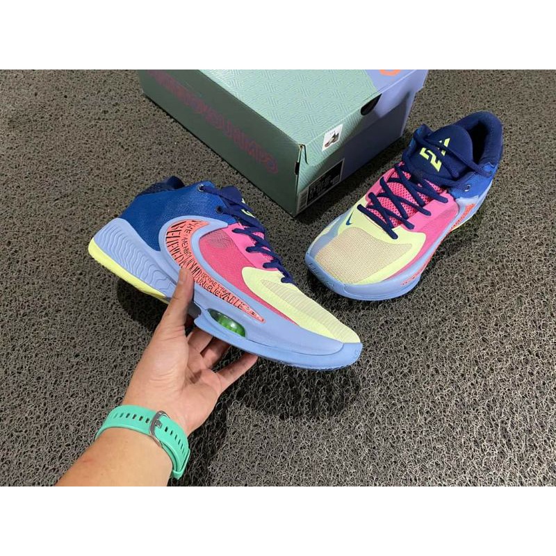 Jual Sepatu Basket Nike Greek Zoom Freak 4 Low Unbelievable Pink Blue ...