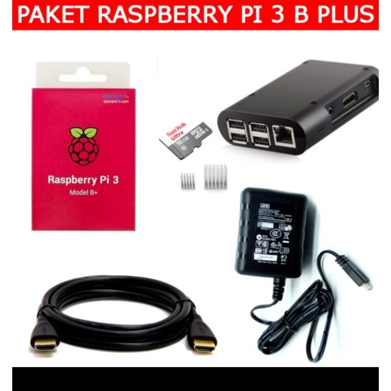 Jual PAKET RASPBERRY PI 3B PLUS UK VERSION SIAP PAKAI | Shopee Indonesia