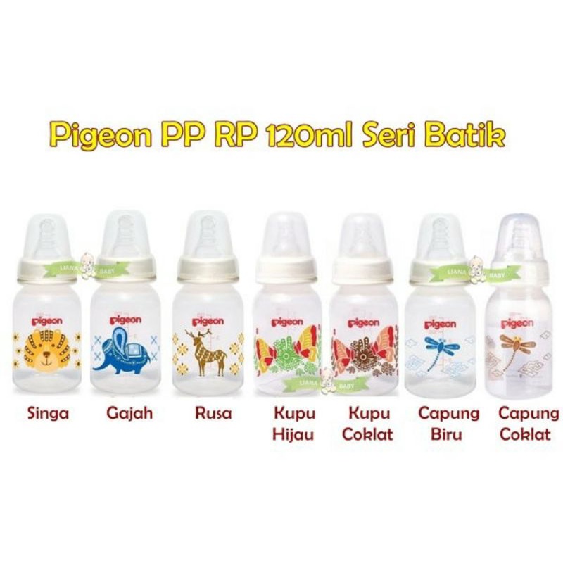 Jual Pigeon Botol Susu PP RP 120ml Batik / Botol Susu bayi 120ml ...
